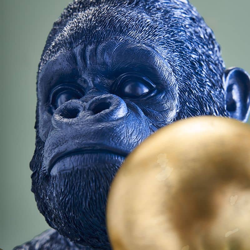 Money box Gorilla Rocky, blue-gold