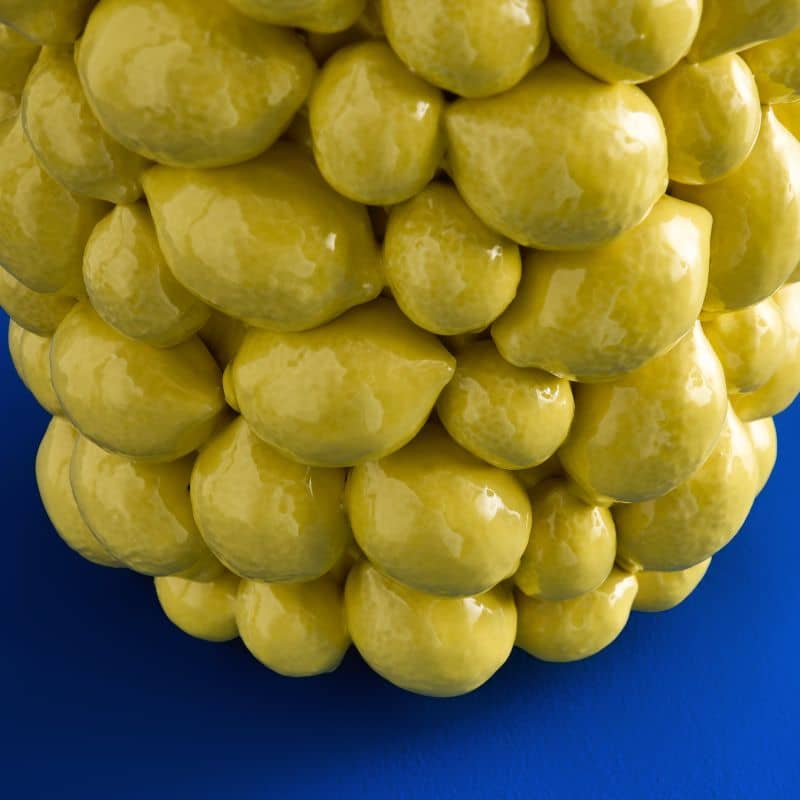 Vase lemon, yellow