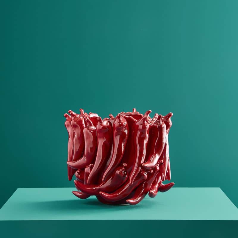 Vase Chili S, rot - Größe: S