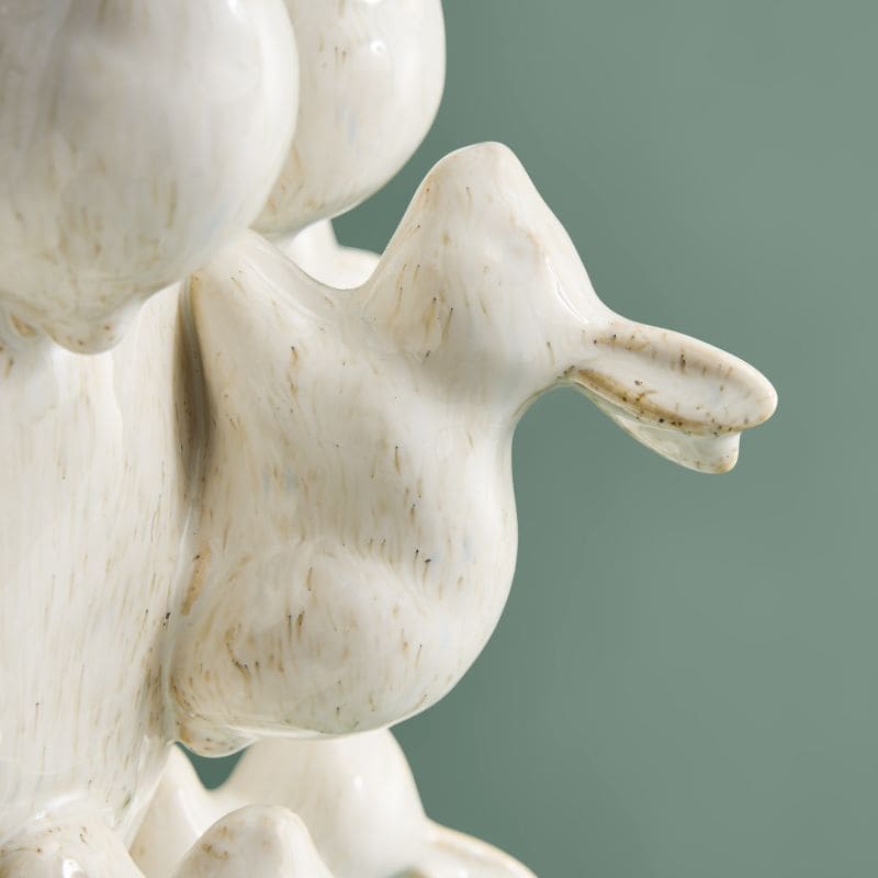 Vase with Rabbits, white - Colour: White